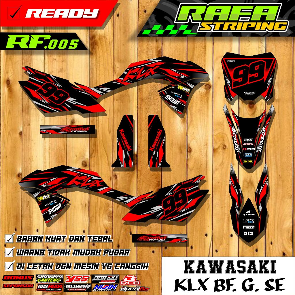 Jual Decal Sticker Kawasaki KLX BF, G, SE Full Body - Decal Stiker ...