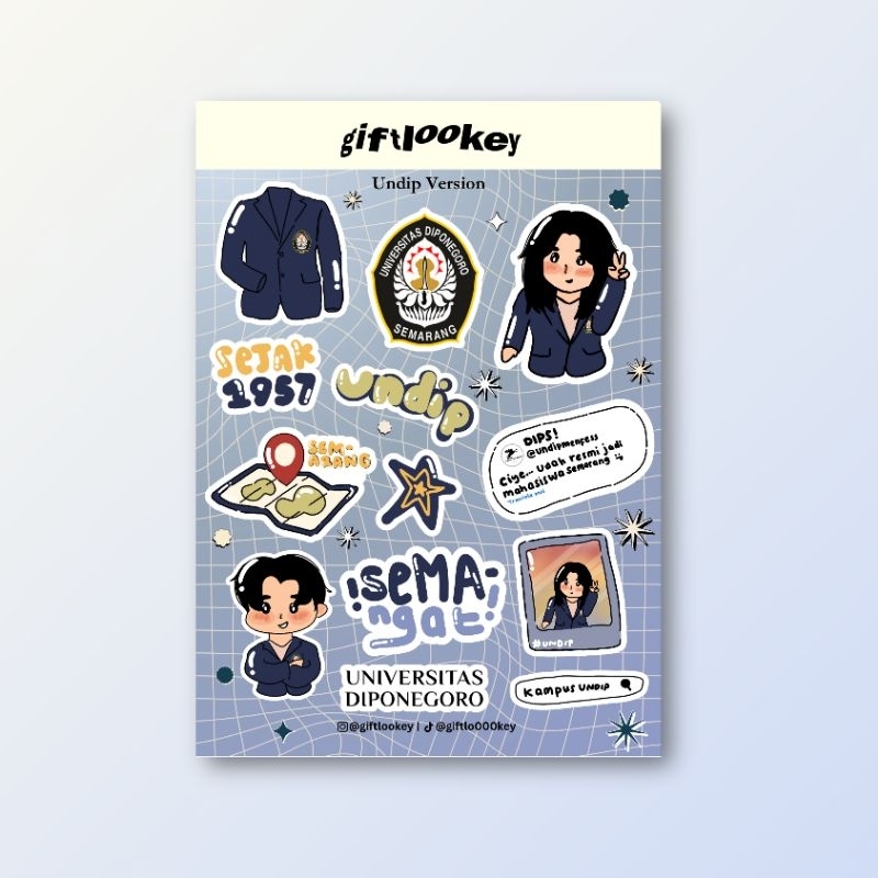 Jual [Undip] Sticker Universitas/Sticker Lucu/Sticker Aesthetic/Sticker ...