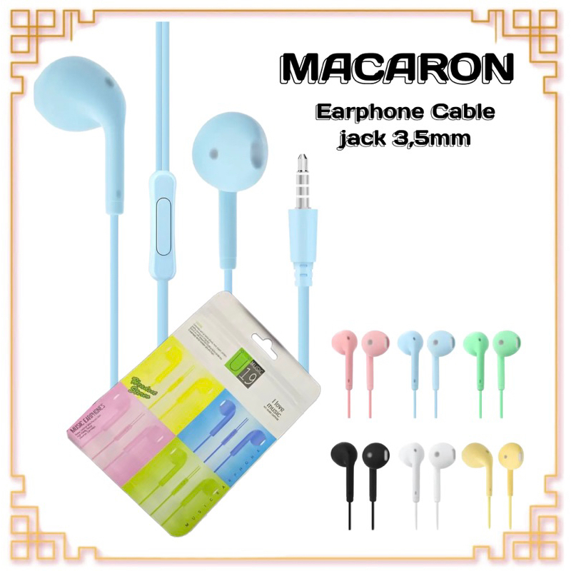 Jual HEADSET MACARON MAKARON U19 HIFI STEREO EXTRA BASS HANDSFREE MATTE ...