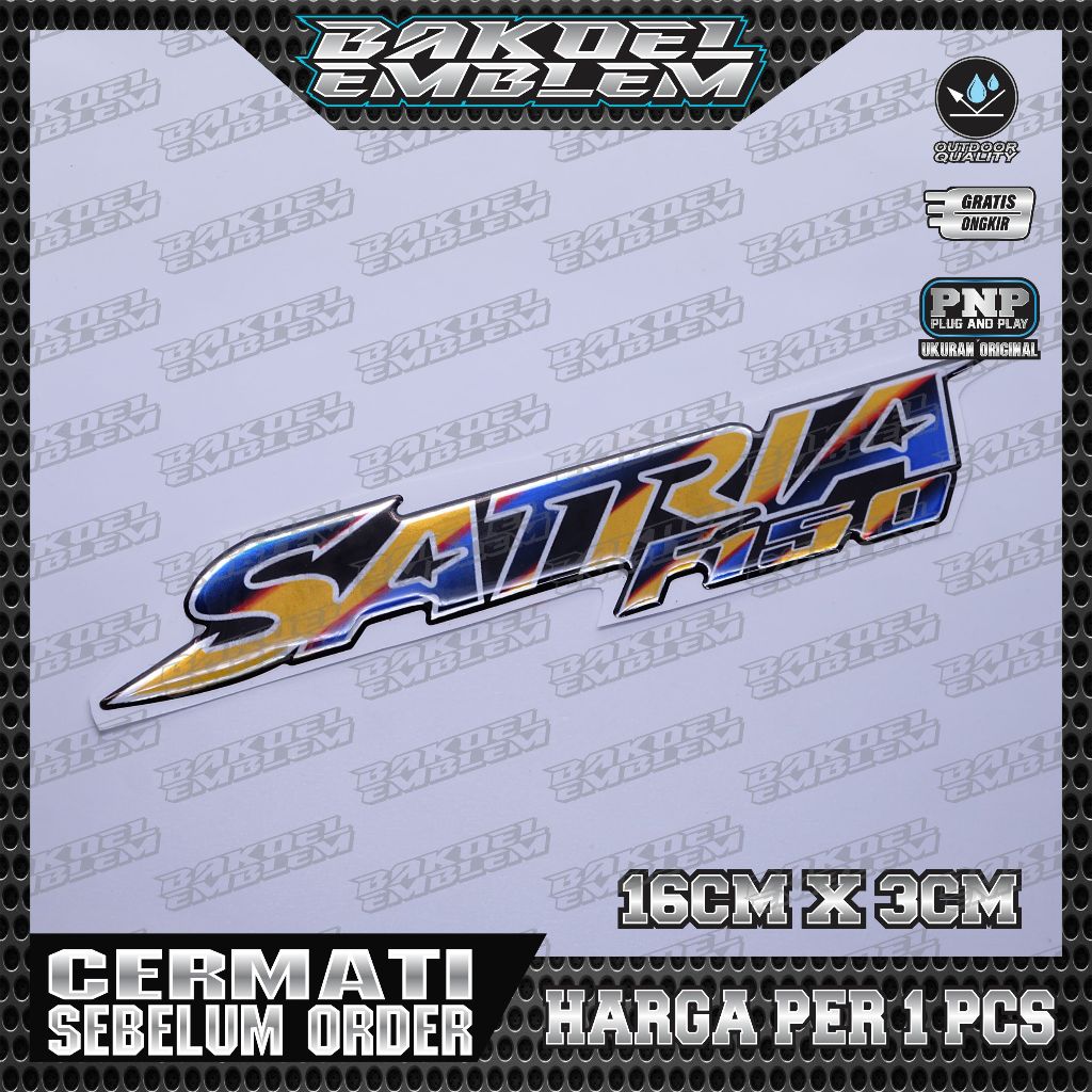 Jual EMBLEM TIMBUL SATRIA 150F MODEL TITANIUM, EMBLEM SATRIA FU ...
