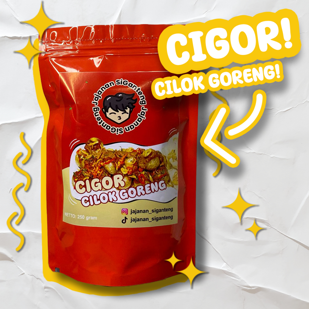 Jual cilok goreng (cigor) si ganteng dibalut dengan bumbu kacang yang ...