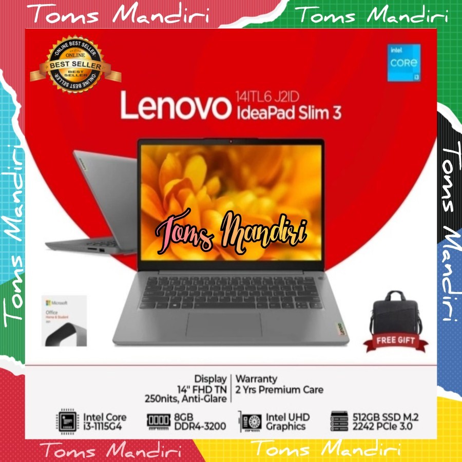 Jual Lenovo Ideapad 3 14ITL6 Ci3-1115G4/8Gb/512GB SSD/Win 11 + OHS/14 ...