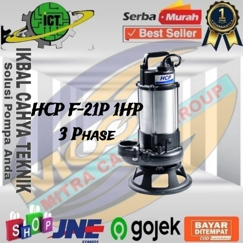 Jual Pompa Celup Air Kotor 750 Watt HCP F-21P 1HP 3 Phase Submersible Pump | Shopee Indonesia