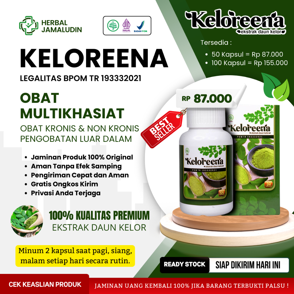 Jual Obat Asam Urat Dengan Kapsul Daun Kelor, Nyeri Sendi, Rematik ...