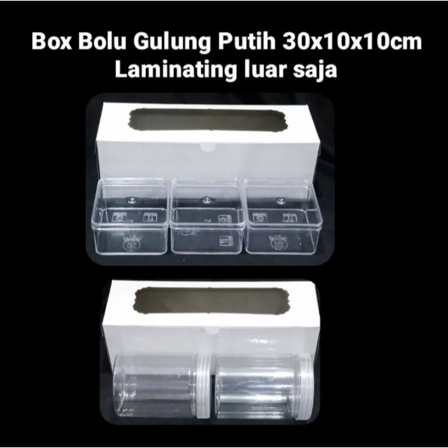 Jual (5 pcs) kardus jendela mika packaging toples nastar box mika putih ...