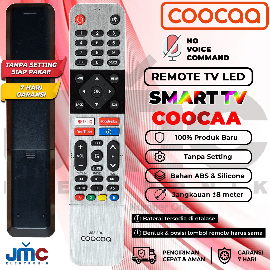 Jual REMOT REMOTE TV COOCAA Android TV Smart TV | Shopee Indonesia