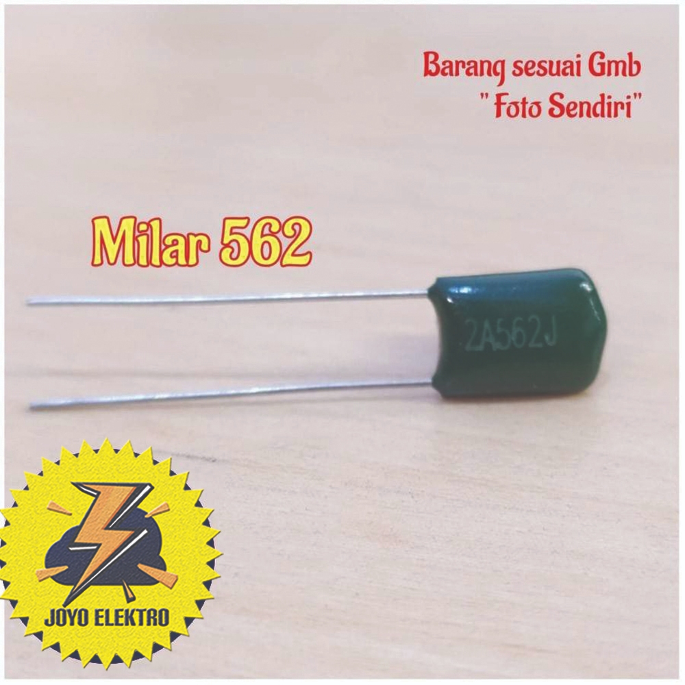 Jual Kapasitor milar 5.6 nf 562 Capasitor mylar 5600 pf Capacitor 5.6 | Shopee Indonesia