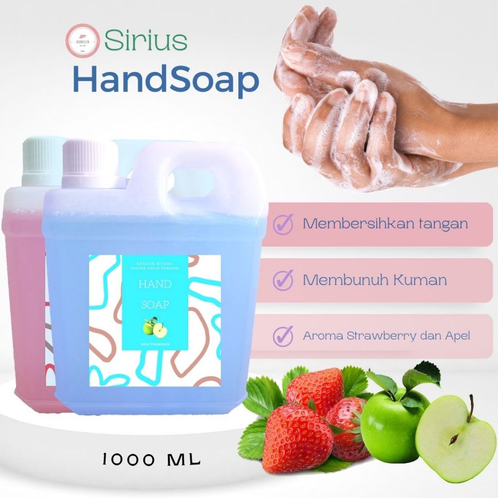Jual Sabun Cuci Tangan Cair Sirius | Handsoap Antiseptik Antibacterial ...