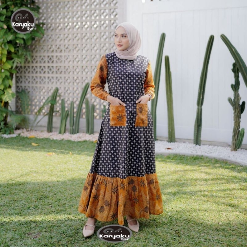 Jual GAMIS BATIK KOMBINASI KATUN ASLI | MODEREN KEKINIAN ACARA RESMI ...