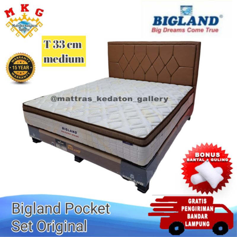 Jual Kasur Set BigLand Pocket Spring tinggi 30 cm set original Lampung ...