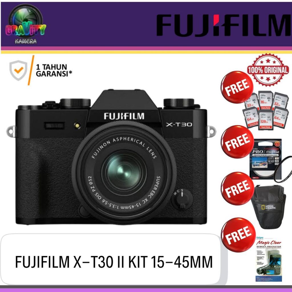 Jual FUJIFILM X-T30 II KIT XC 15-45MM / FUJIFILM XT30 II KIT XC 15-45MM | Shopee Indonesia