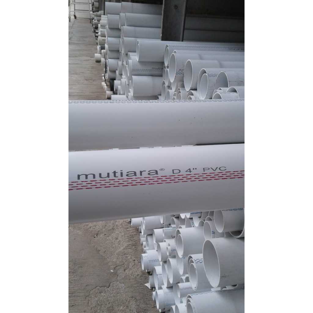Jual Pipa PVC Putih 4" D Mutiara 4 Meter | Shopee Indonesia