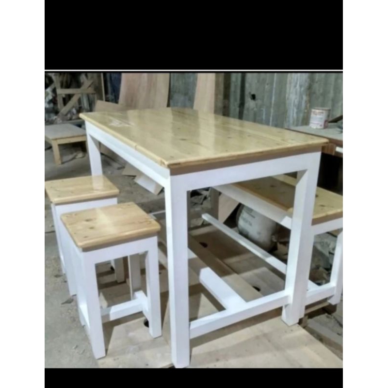 Jual meja makan meja/ mejarestora bakso meja cafe terbuat dari bahan kayu jati Belanda | Shopee ...