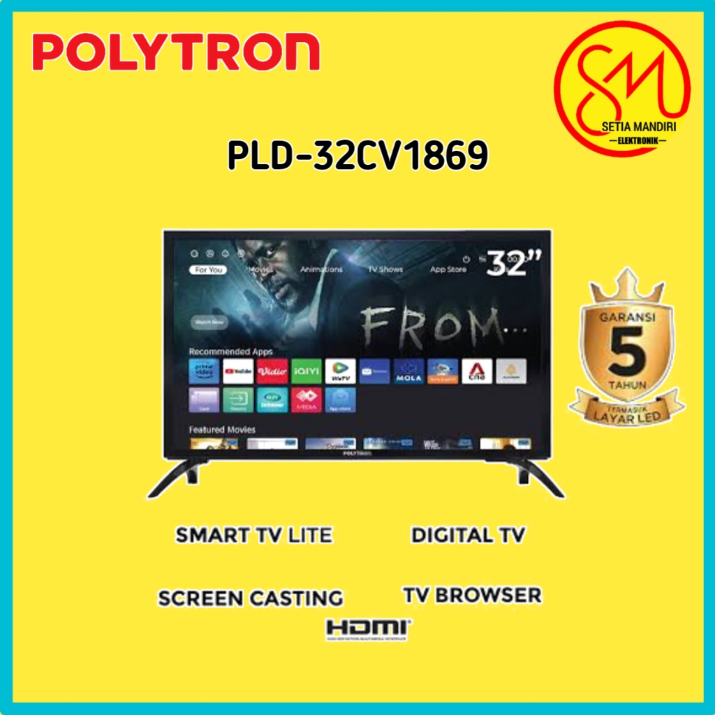 Jual [Instant] POLYTRON Smart TV LED 32 Inch PLD 32CV1869 Free MOLA 1 Tahun | Shopee Indonesia