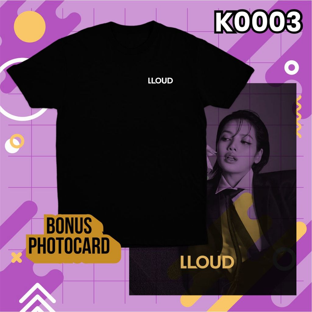 Jual K0003 Kaos Loud Lisa Logo + Fotocard | Shopee Indonesia
