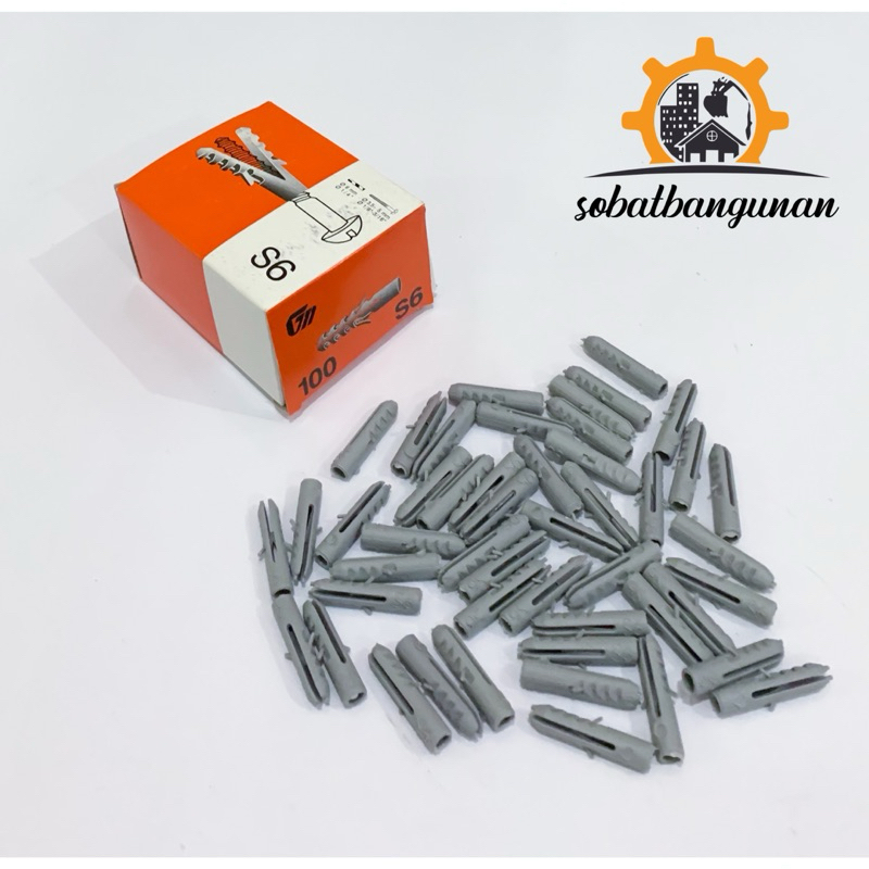 Jual Pengencang Sekrup Dinding S6 isi 100pcs / Pembungkus Sekrup ...