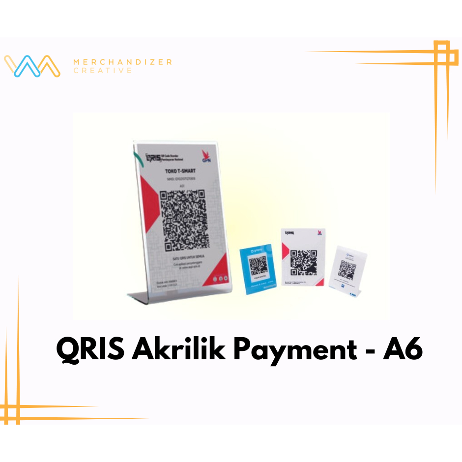 Jual Custom Stand QRIS Pembayaran Akrilik / QRIS Akrilik Payment ...