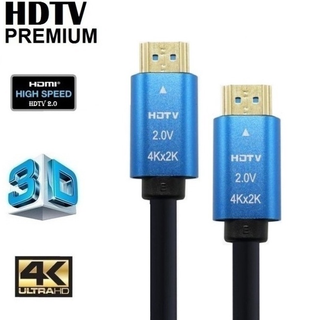 Jual KABEL HDMI 1 METER VER 2 ULTRA HD 4K HIGH QUALITY 1M f Kemasan ...