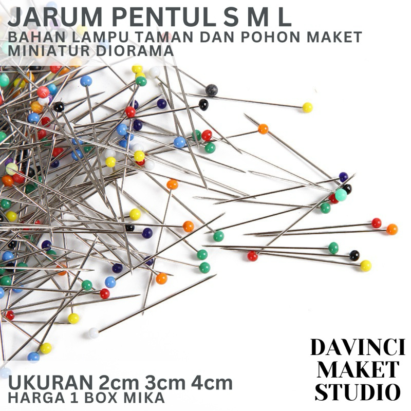 Jual Paku Pin Jarum Pentul Kecil Sedang Besar 2.5cm 3.2cm 4cm Bahan ...