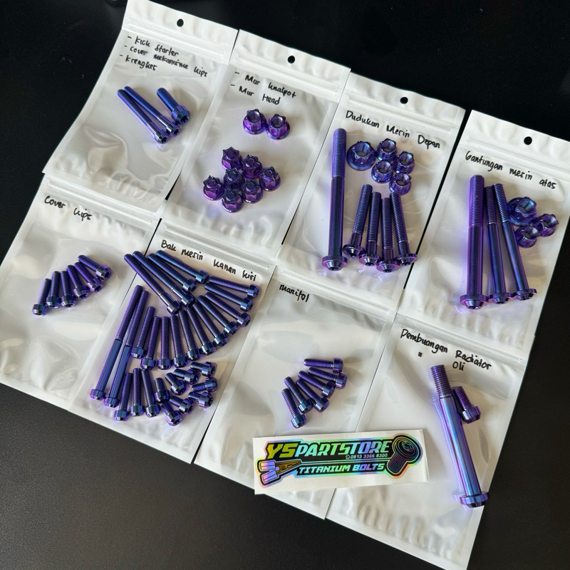 Jual baut Titanium Fullset ninja R SS RR | Shopee Indonesia