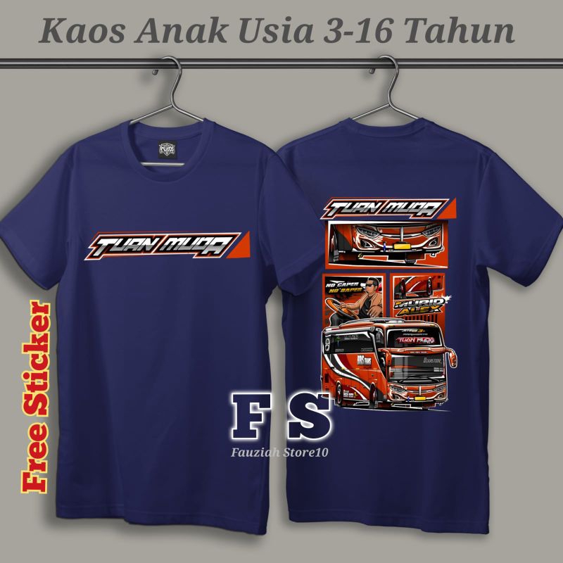 Jual # Kaos Anak Bus Mania Tuan Muda Orange| T-Shirt Jetbus Viral Viral| Pakaian Anak-anak 3-16 ...