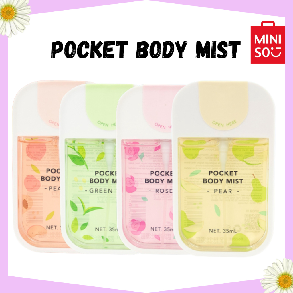 Jual Official BALI MINISO Pocket Body Mist Peach Body Mist Pear Body ...