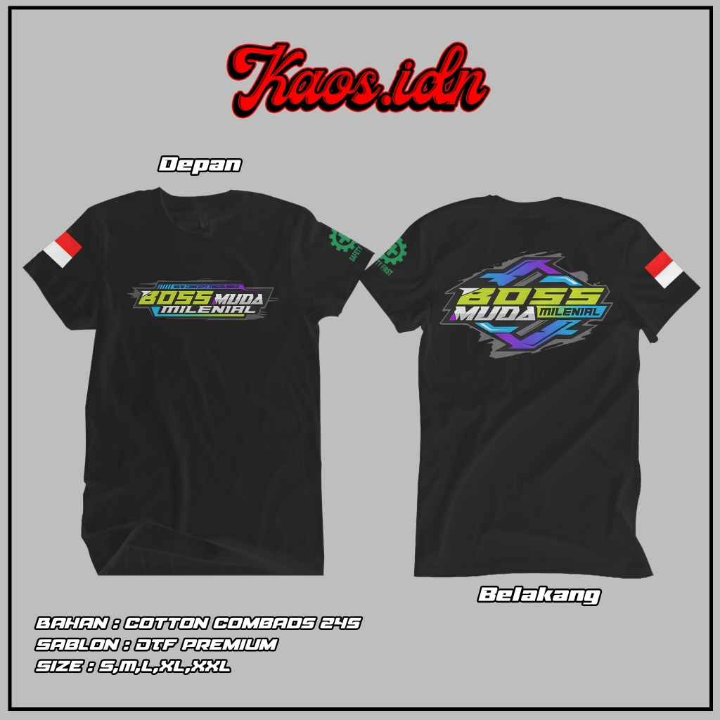 Jual [Bisa COD] Kaos BOSS MUDA MILENIAL Original Merchandise | Kaos Katun 24s Asli | Baju Kaos ...