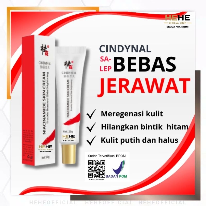 Jual Cindynal Niacinamide Skin Cream Penghilang Flek Bintik Hitam Bekas Jerawat Freckle Removal ...