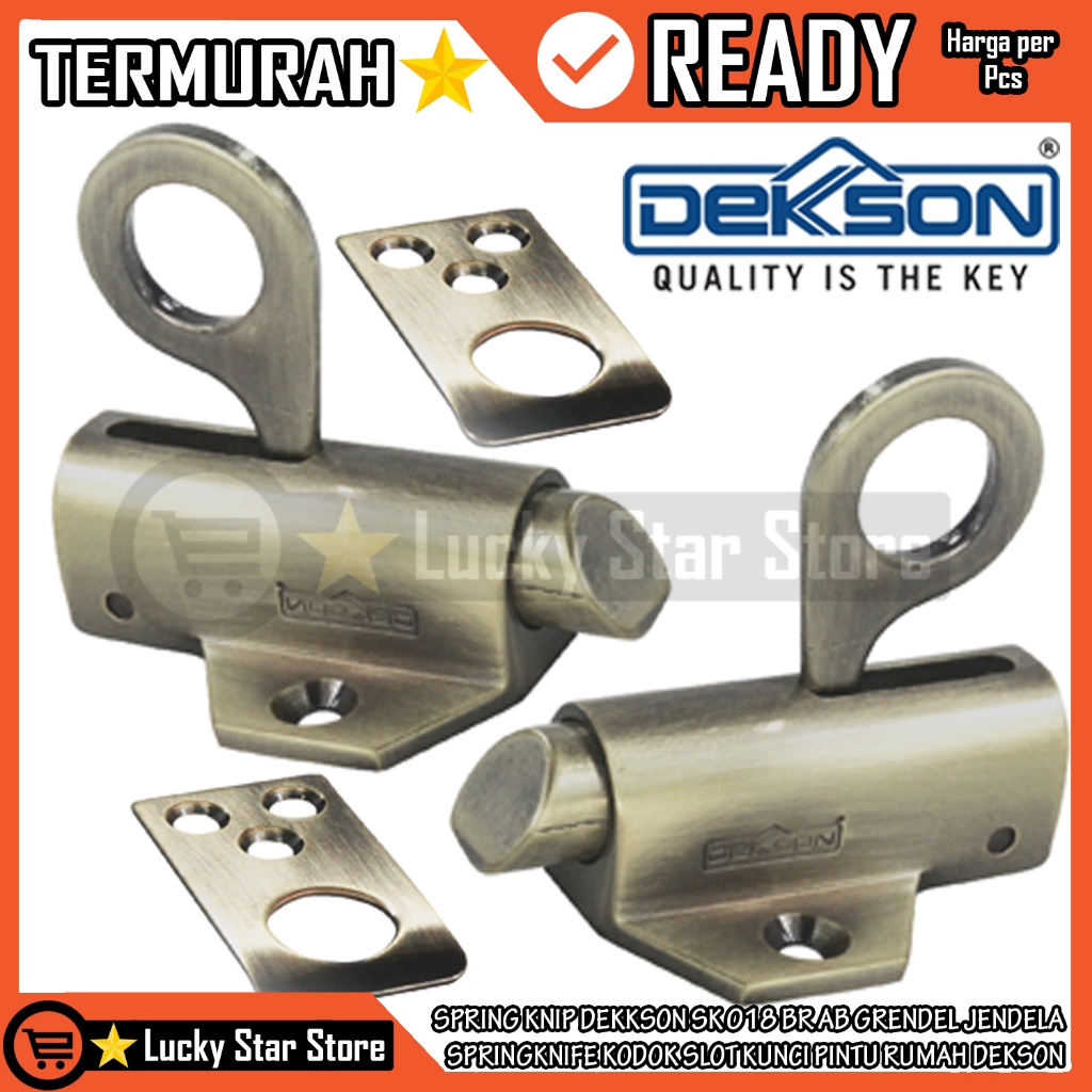 Jual Dekkson DKS SK 018 BR AB Grendel Kunci Pintu Spring Knip Jendela ...