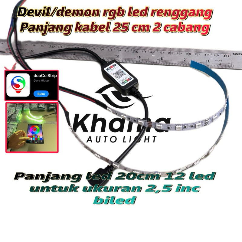 Jual Lampu led demon rgb 5050 devil rgb 5-24 volt aplikasi duoco stip ...