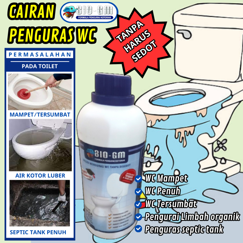 Jual Kuras WC Penuh BIo GM Anti Mampet WC Pengurai Limbah organik ...