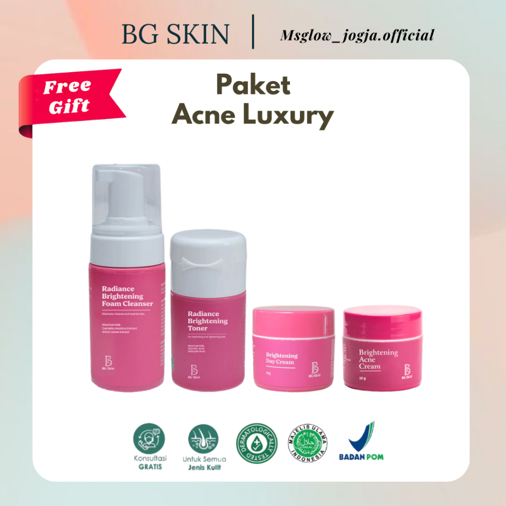 Jual BG SKIN PAKET ACNE LUXURY | BG SKINCARE | OFFICIAL STORE | Shopee ...