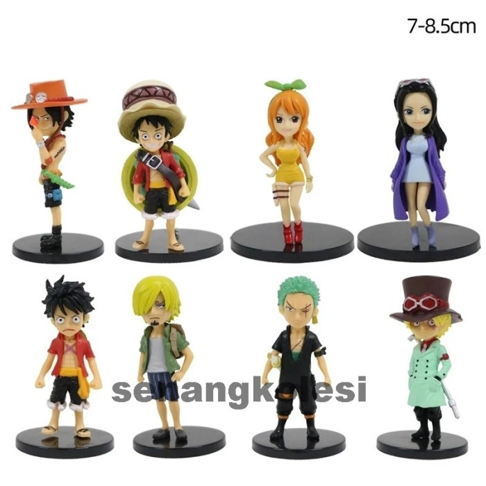Jual Figure One Piece Set Luffy Zoro isi 6 pcs / Pajangan Figure Set ...