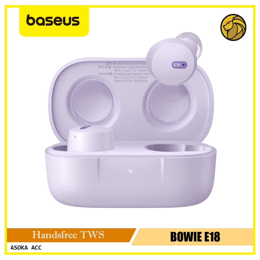 Jual Baseus TWS E18 Earphone Bluetooth Earbuds Bowie True Wireless ...