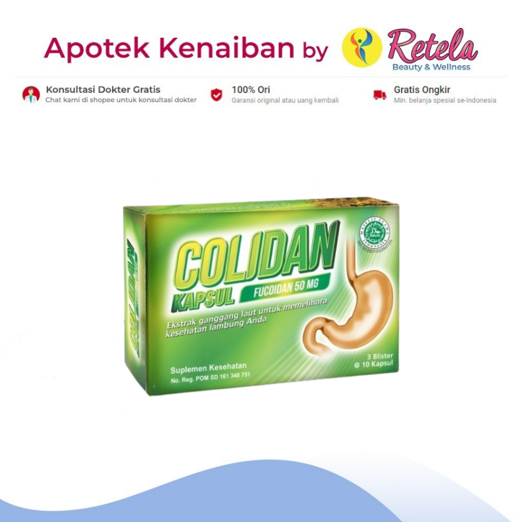 Jual COLIDAN FUCOIDAN 50MG 1 BLISTER ISI 10 KAPSUL | Shopee Indonesia
