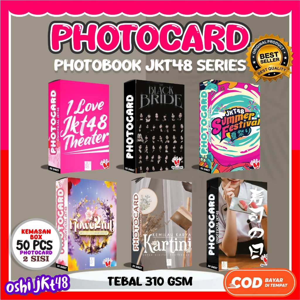 Jual 50 Photocard JKT48 Series Cetakan 2 sisi Tebal 310 Gsm | OSHI JKT48 | Shopee Indonesia