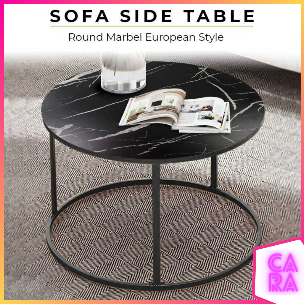Jual Meja Sofa Bulat Minimalis Side Table Marbel European Style Round ...