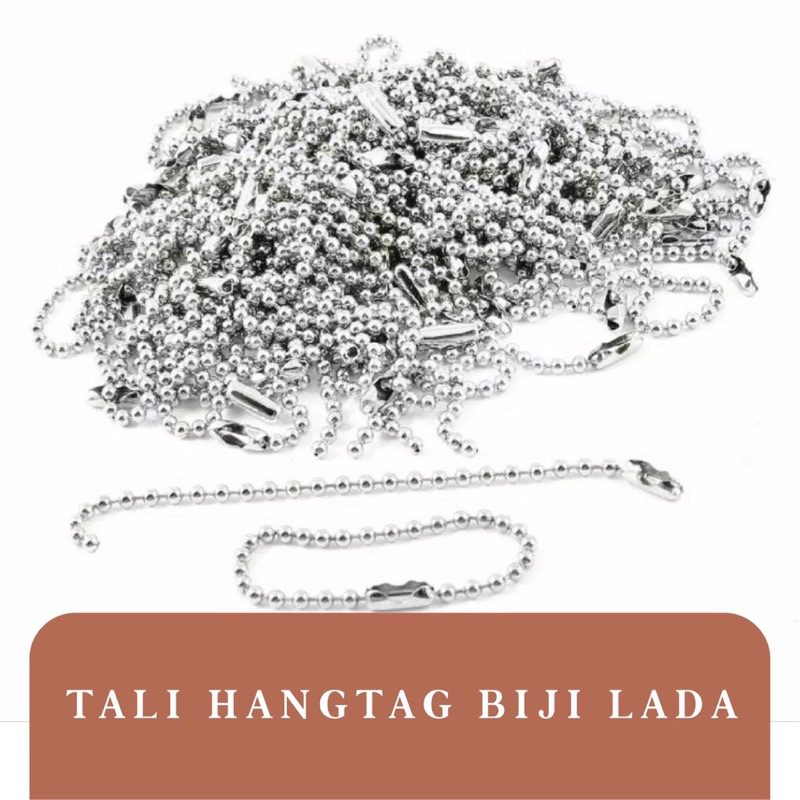 Jual tali hang tag besi rantai biji lada tali hangtag biji lada ...