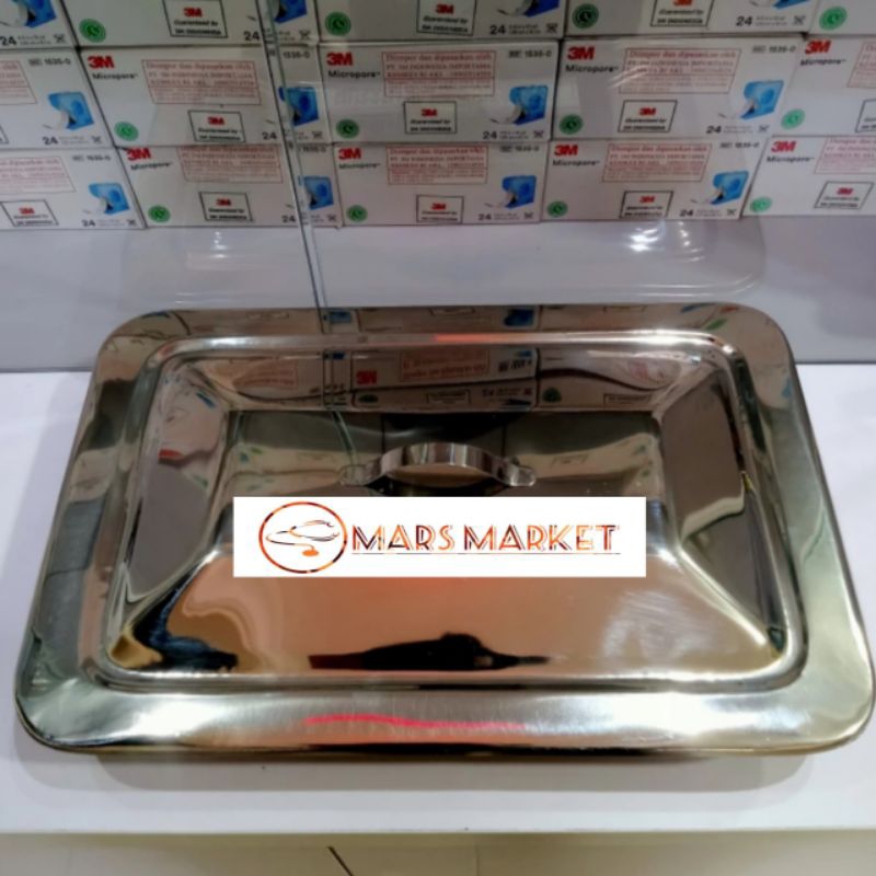 Jual Bak Instrumen 512 + Tutup Standar Medis Bak IUD Ukuran Besar ...