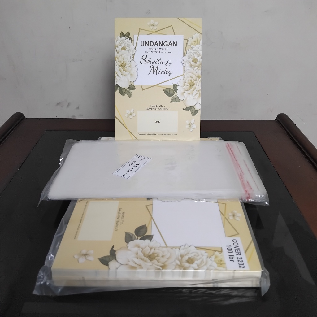 Jual UNDANGAN ERBA 2202 KOSONGAN TERMASUK PLASTIK OPP ISI 100 | Shopee ...