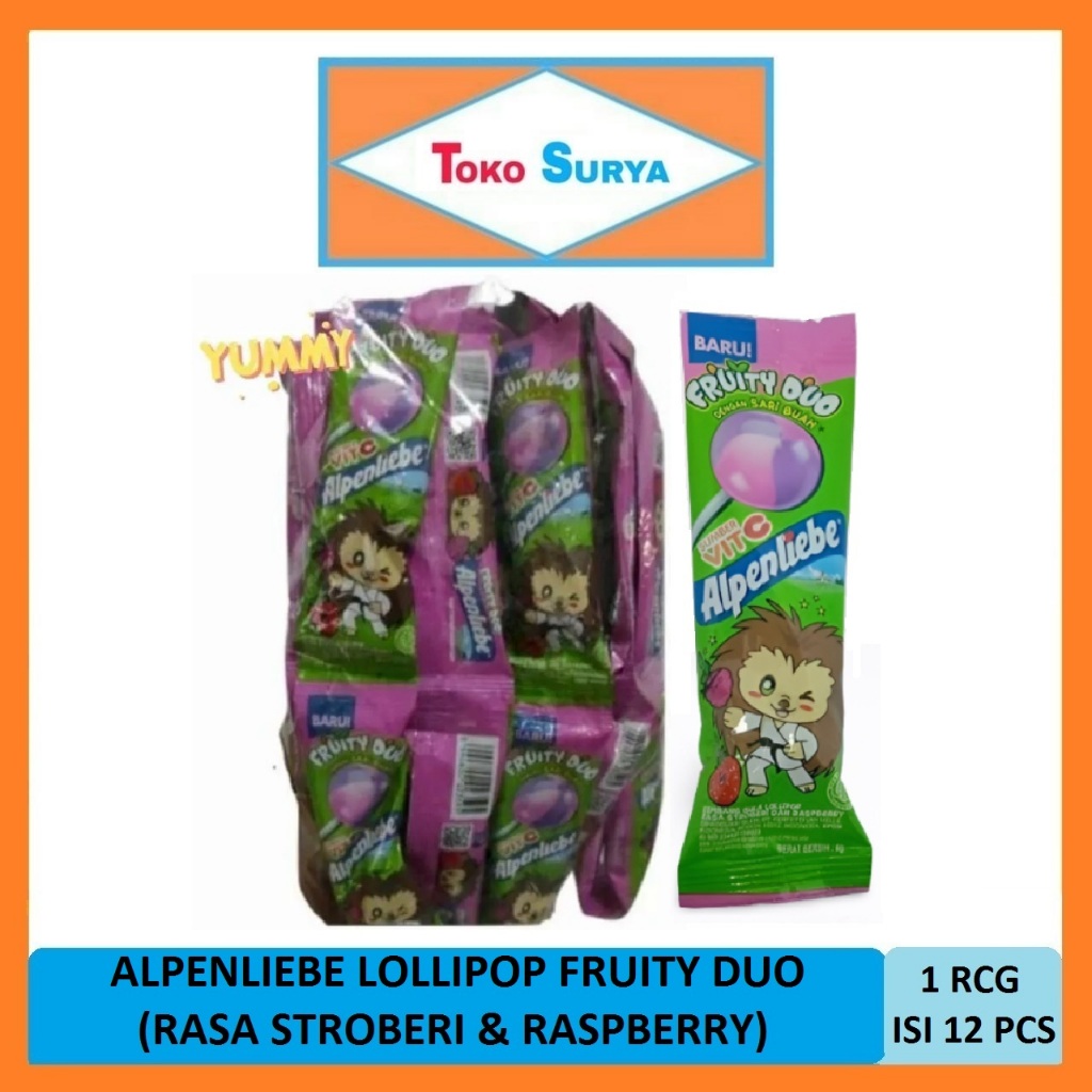 Jual Alpenliebe Lollipop Fruity Duo Permen Lolipop Rasa Stroberi ...