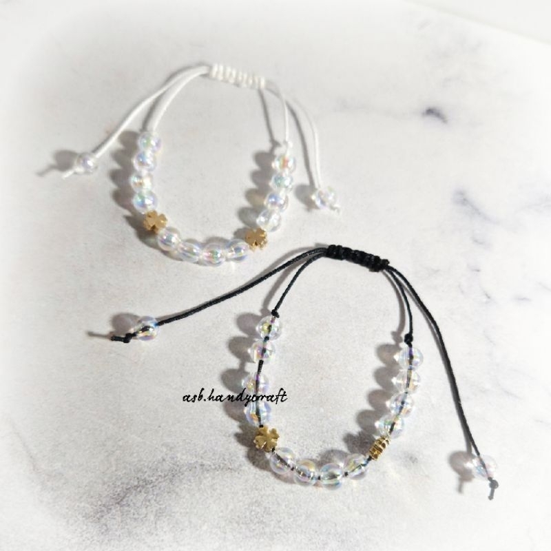 Jual [GG001] 1pcs - Gelang Manik Tali Giok PutihHitam Mote Premium ...