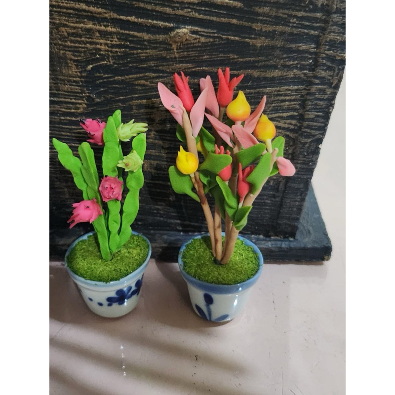 Jual MINIATUR BUNGA DENGAN POT | Shopee Indonesia