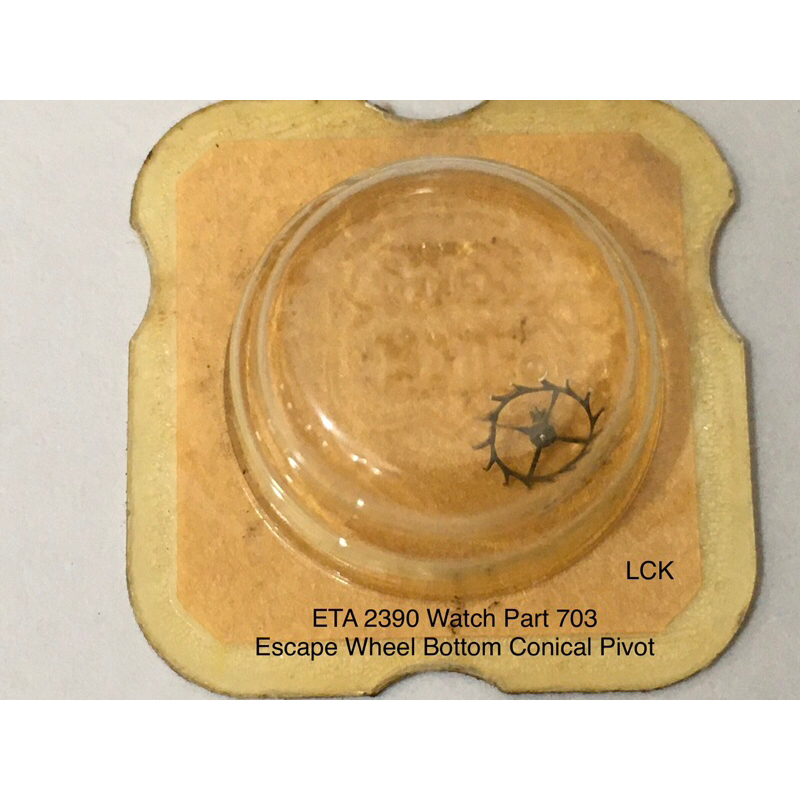 Jual ETA 2390 Watch Part 703 Escape Wheel Bottom Conical Pivot / ETA ...