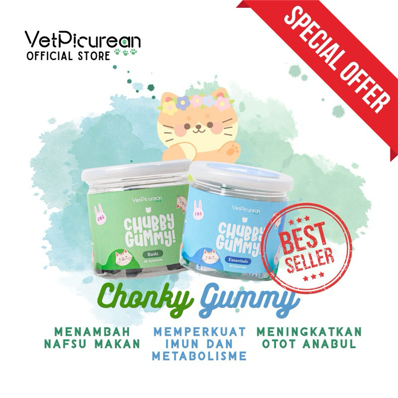 Jual PAKET BUNDLING Chonky Gummy Kit AMPUH UNTUK FLU Vitamin Kucing ...