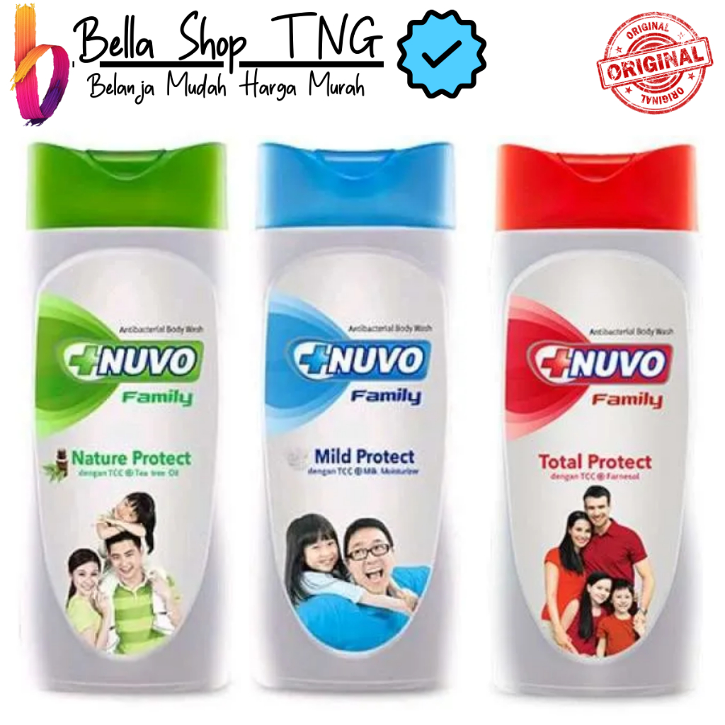 Jual Sabun Mandi Nuvo Botol mild total natur fresh protect 250 ml ...