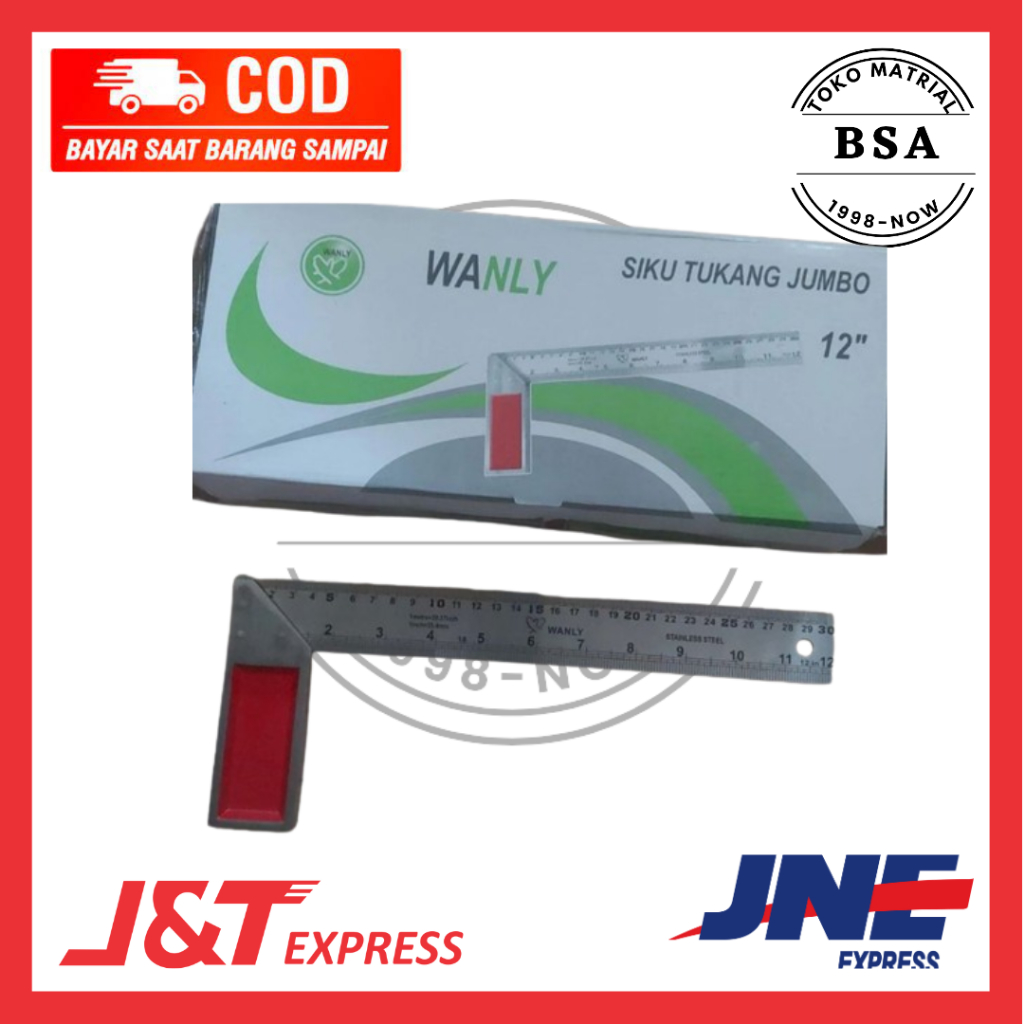 Jual SIKU TUKANG 12 INCHI JUMBO TEBAL WANLY (30CM) | Shopee Indonesia