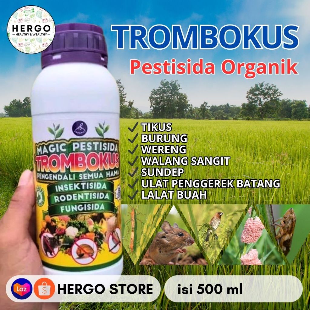 Jual TROMBOKUS Magic Pestisida Organik Mencgatasi Hama Tikus, Burung ...