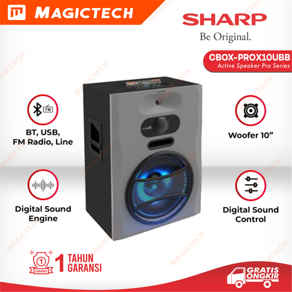 Jual SPEAKER AKTIF SHARP PRO X SERIES CBOX-PROX10UBB 10" Inch | Shopee ...