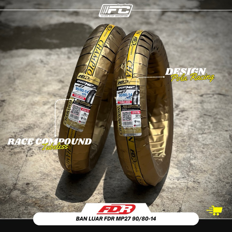 Jual BAN LUAR FDR MP27 RING 14 90/80 RACE COMPOUND TUBLES ORIGINAL ...
